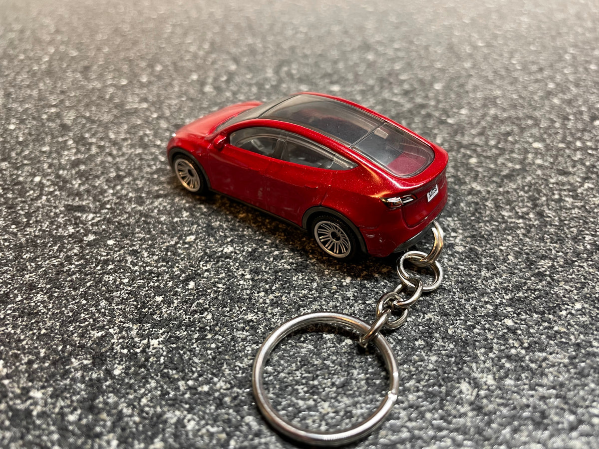 Tesla Model Y keychain Hot Wheels Matchbox S 3 X Y EV – Stickers_4u