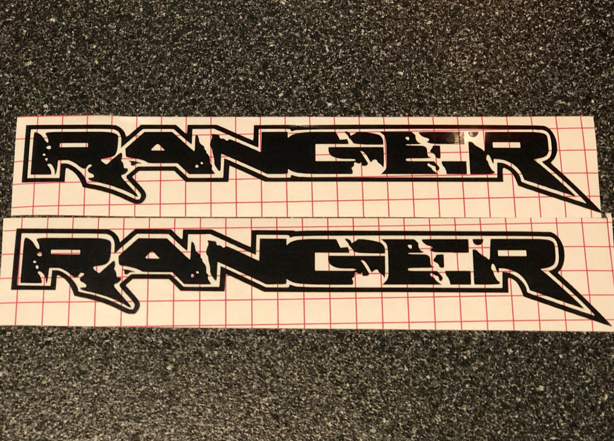 2x Ford Ranger Logo in Raptor Font Vinyl Decal Sticker 24" or 12 ...