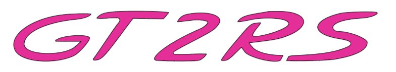 2x GT2RS Logo Vinyl Sticker Decal 4" 6" 8" 10" 12" 16" 20" 24" Colors ...