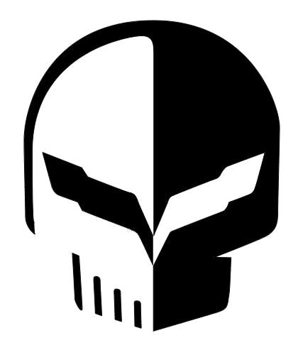 Corvette Racing C7 Jake Skull Logo Vinyl Sticker Decal 2" 4" 6" 8" 10 ...